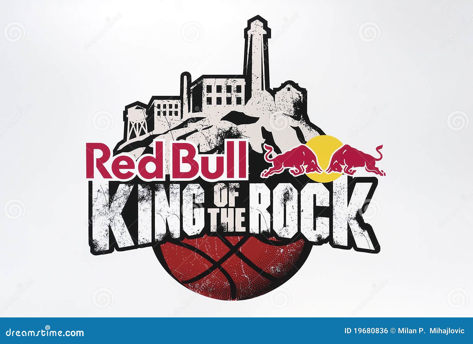 Red Bull-King of the rock editorial photo. Illustration of bull - 19680836