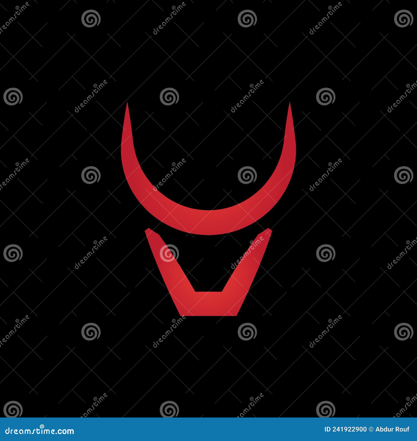 Red bull line logo design stock vector. Illustration of line - 241922900