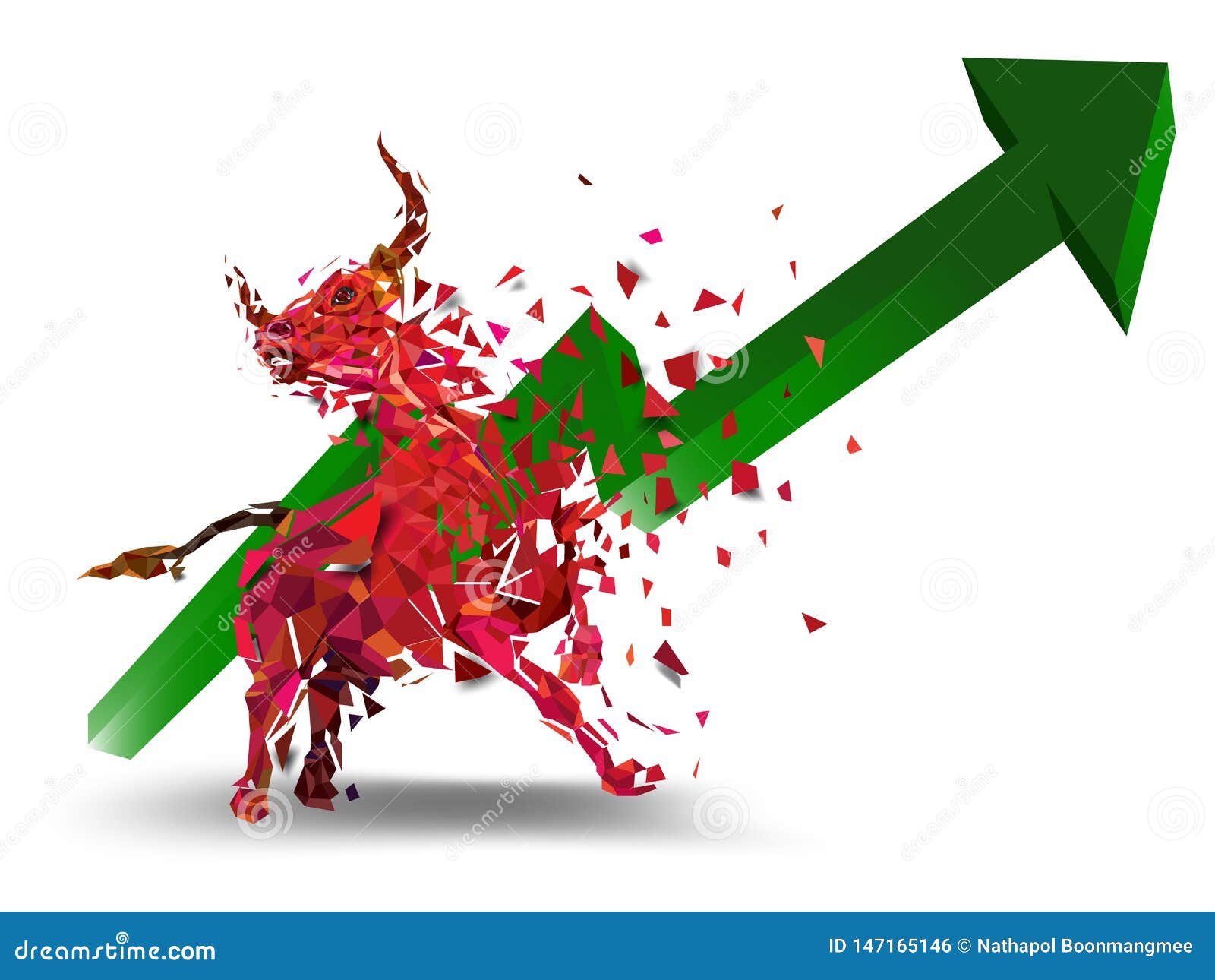 Bullish Symbols on Stock Market Vector Illustration. Vector Forex or ...