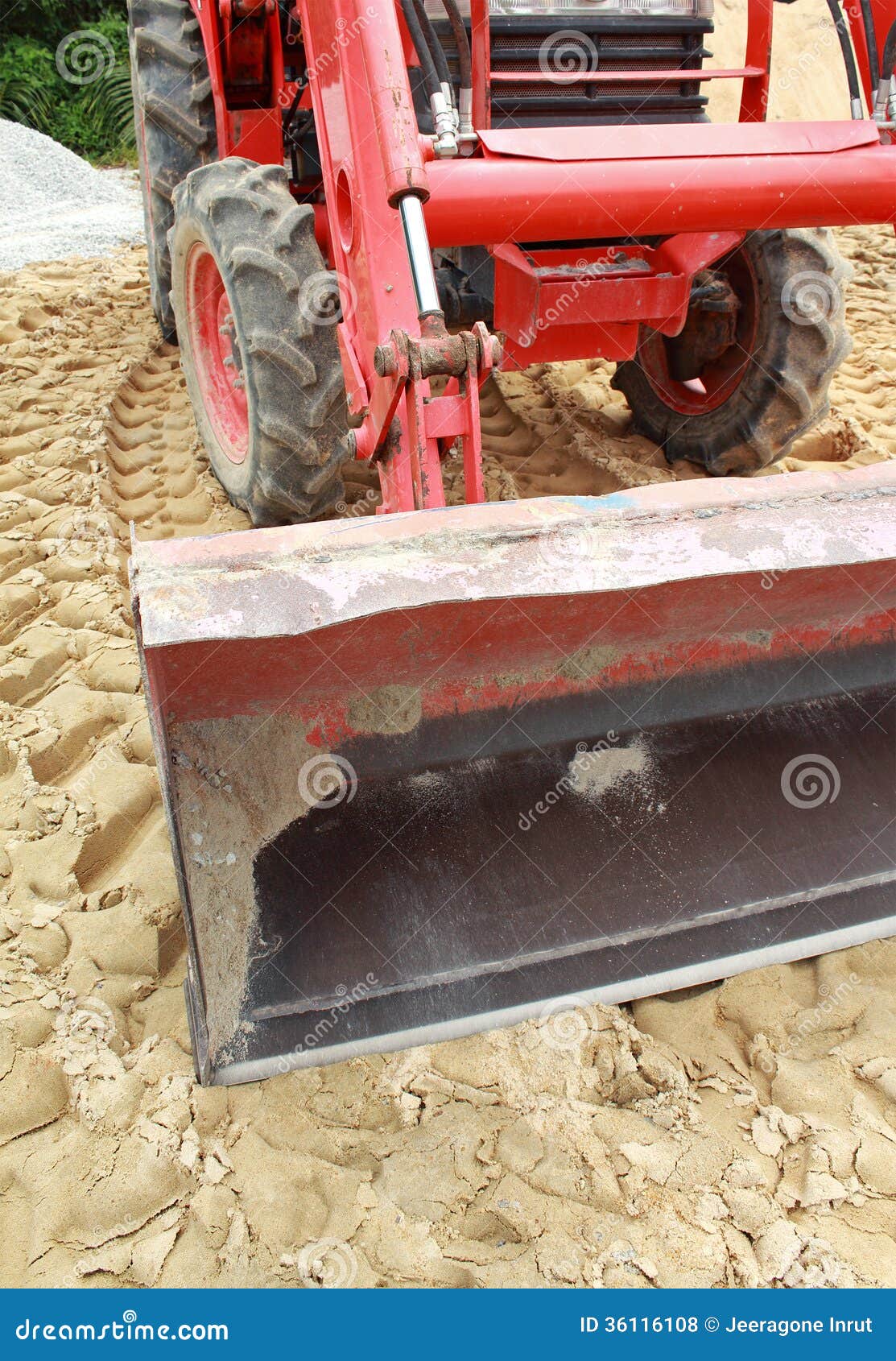 Red bulldozer stock photo. Image of machinery, mover - 36116108
