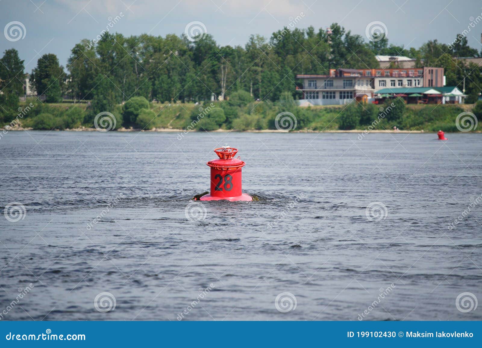 Red Buoy Beacon River Floating Sign 28 Stock Photo - Image of safety ...