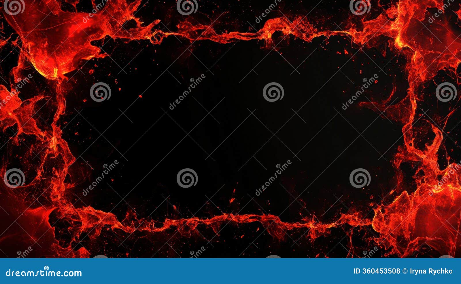 Red Burning Borders. Square Frames in Fire Stock Photo - Image of heat ...