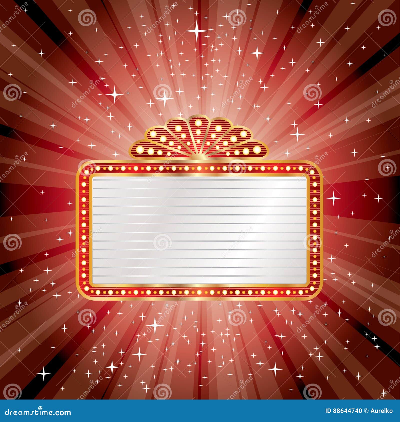 Red burst billboard stock vector. Illustration of entertainment - 88644740