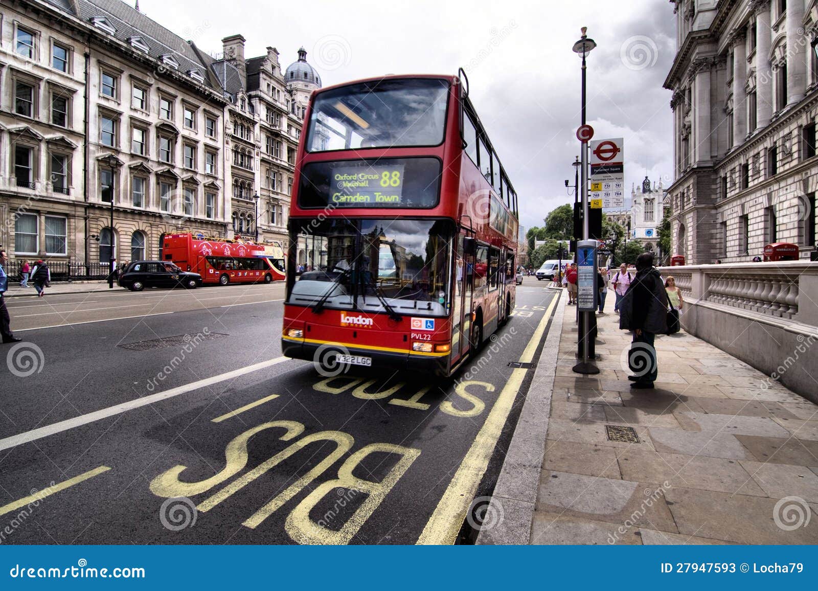 Red bus editorial stock photo. Image of iconic, public - 27947593