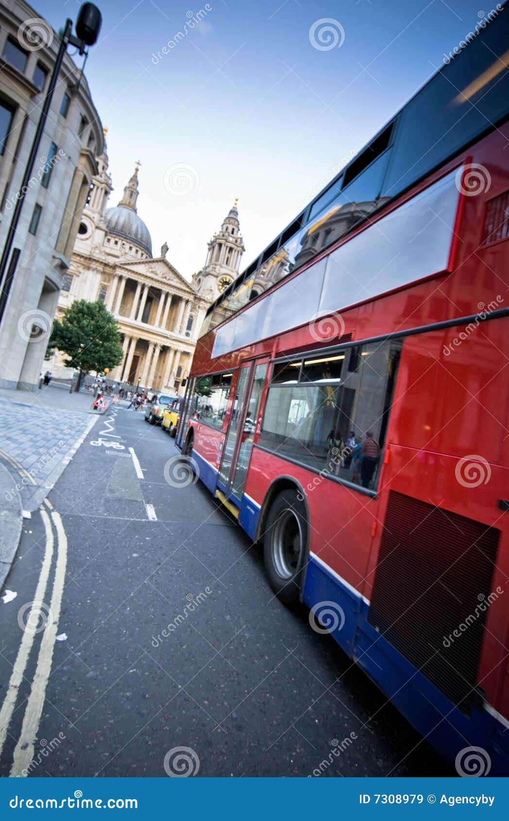 Red bus stock image. Image of stone, vertical, traffic - 7308979