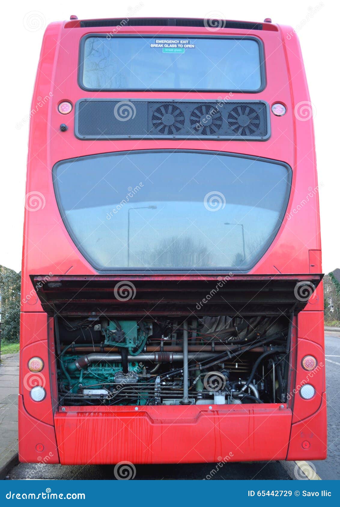 Red bus stock image. Image of double, assistance, damaged - 65442729