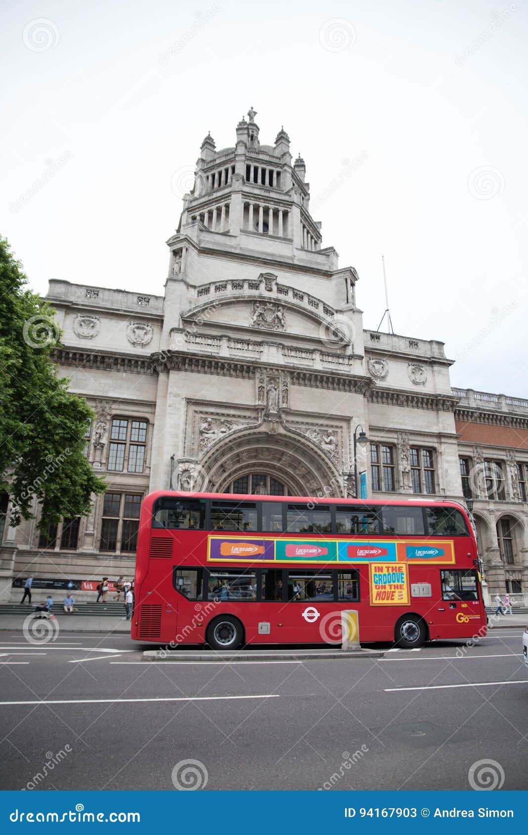 Red bus in London editorial stock photo. Image of passengers - 94167903
