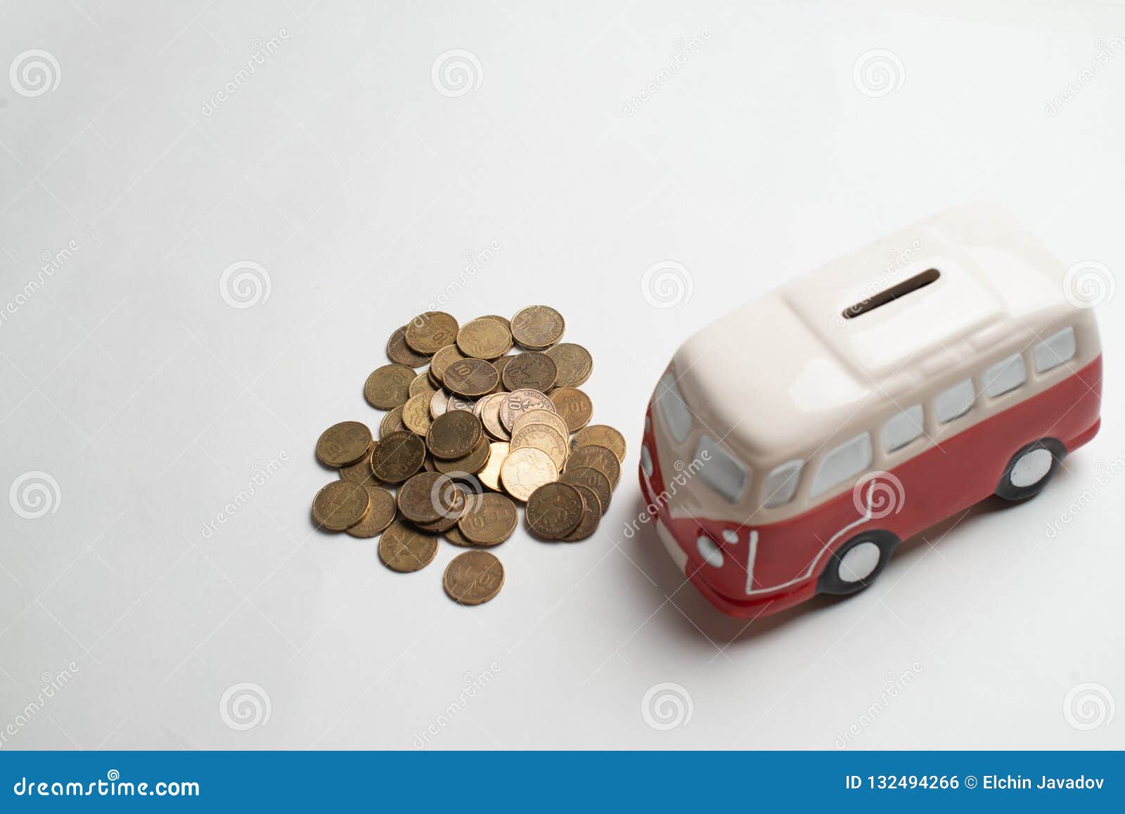 Red bus moneybox stock photo. Image of banking, coin - 132494266
