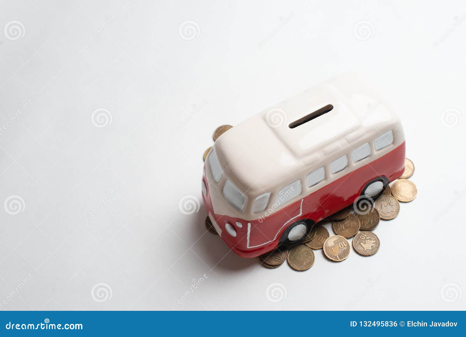 Red bus moneybox stock photo. Image of investment, deposit - 132495836