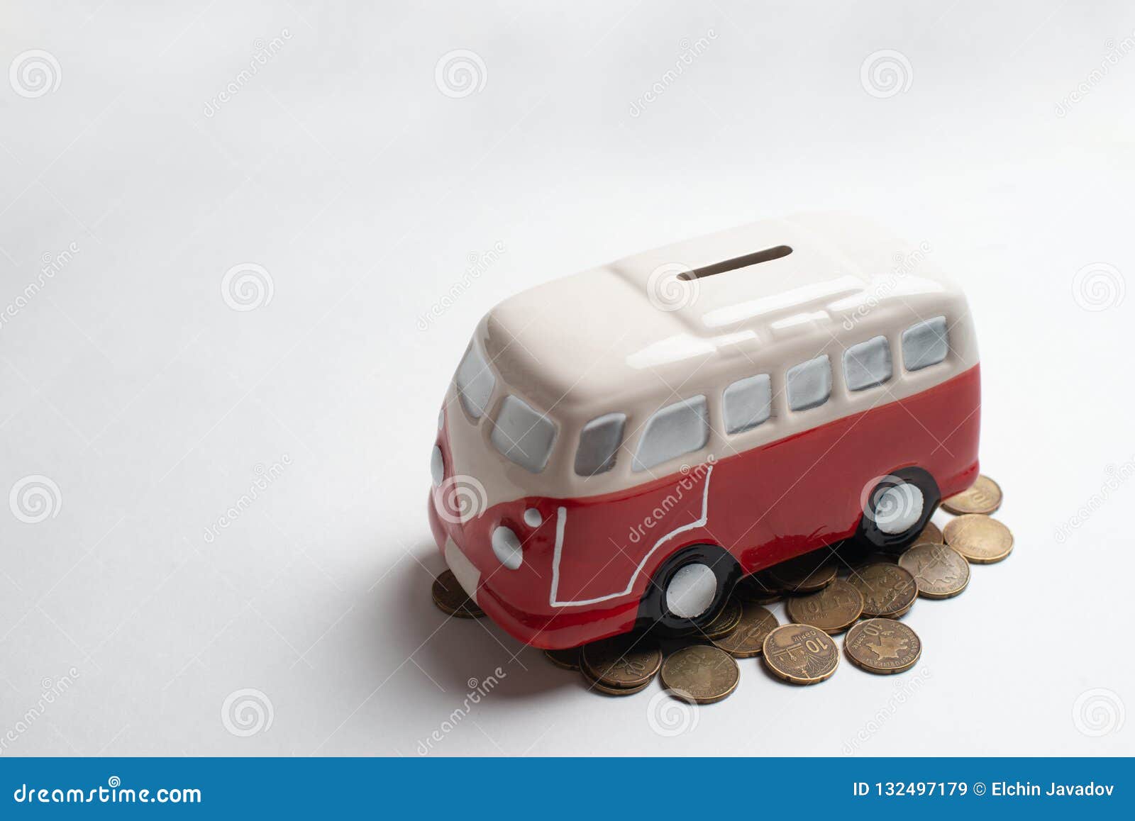Red bus moneybox stock image. Image of charity, europe - 132497179