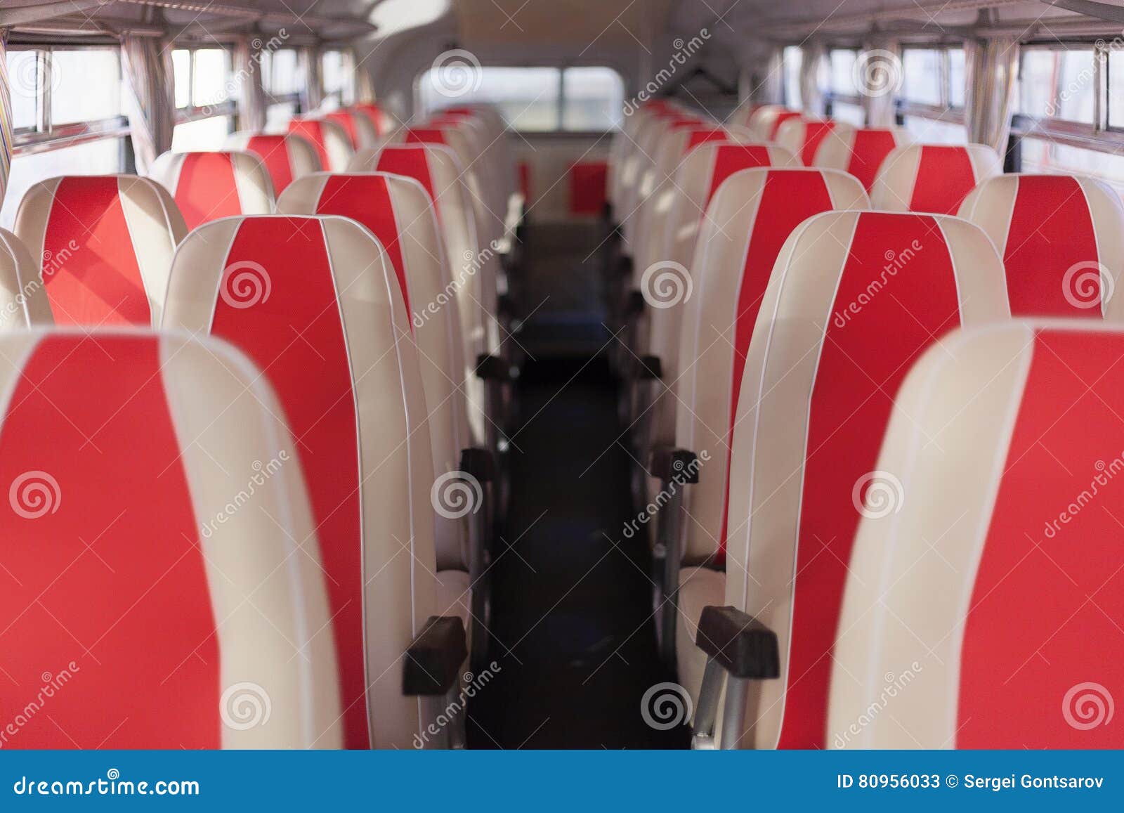Red bus seats stock image. Image of inside, colorful - 80956033