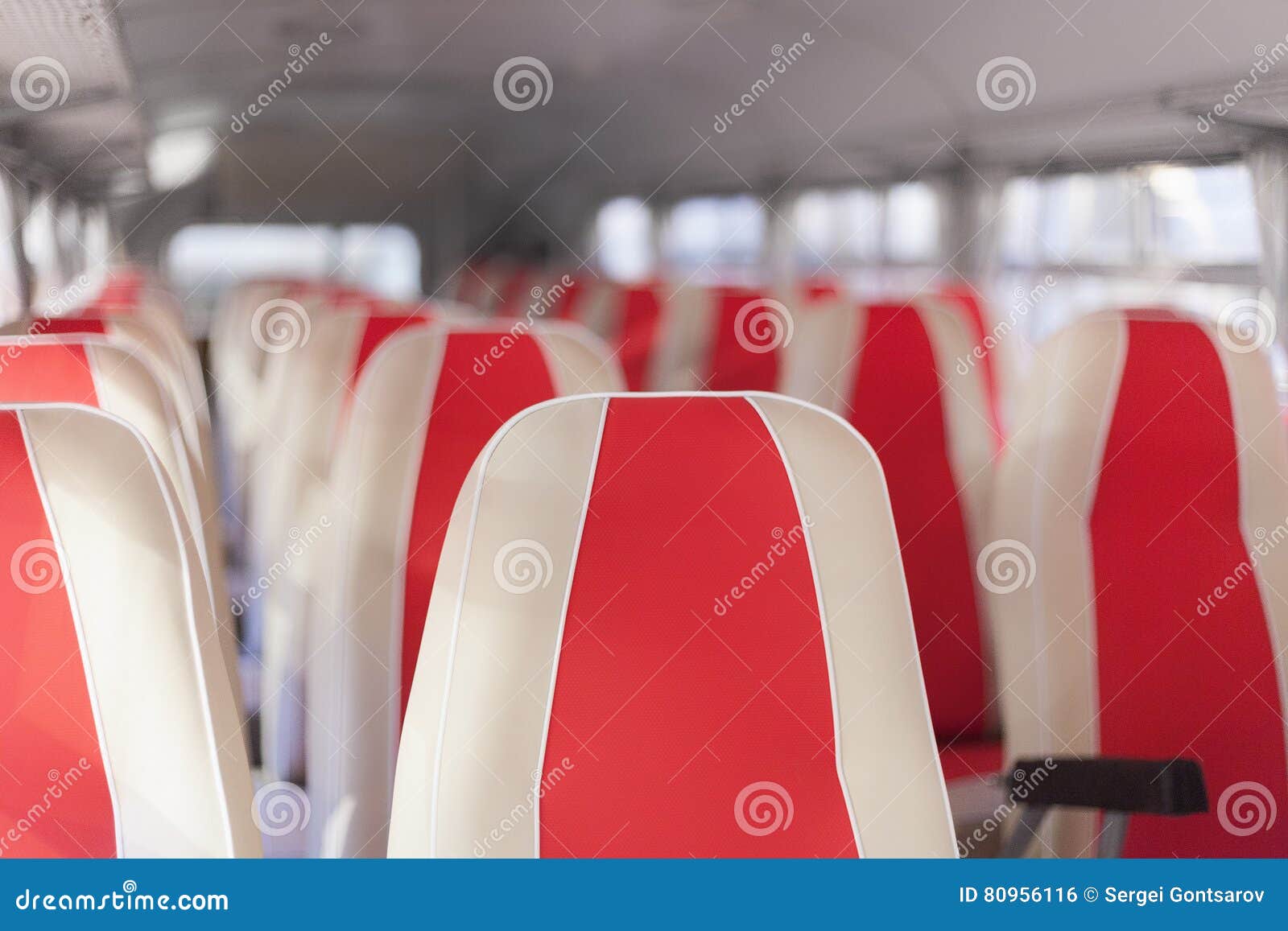 Red bus seats stock photo. Image of rows, city, liner - 80956116