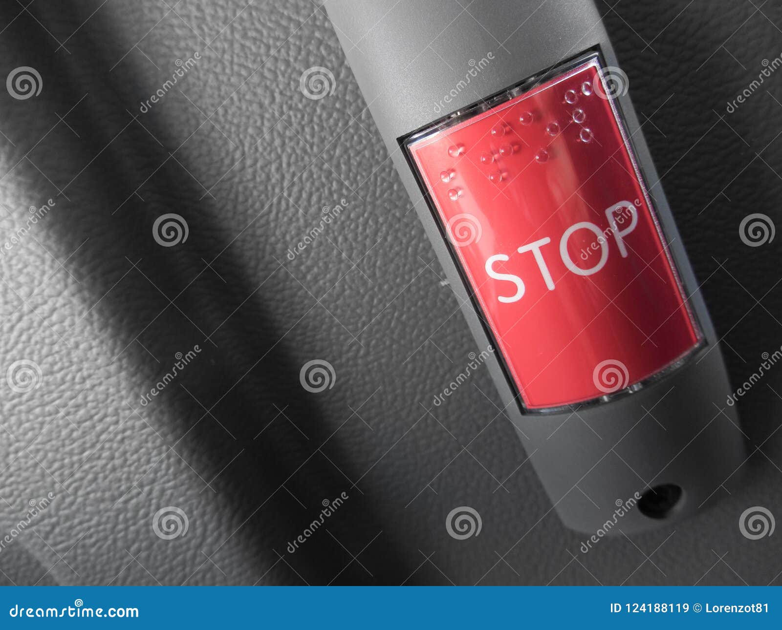 A Red Bus Stop Request Button Stock Image - Image of automobile ...