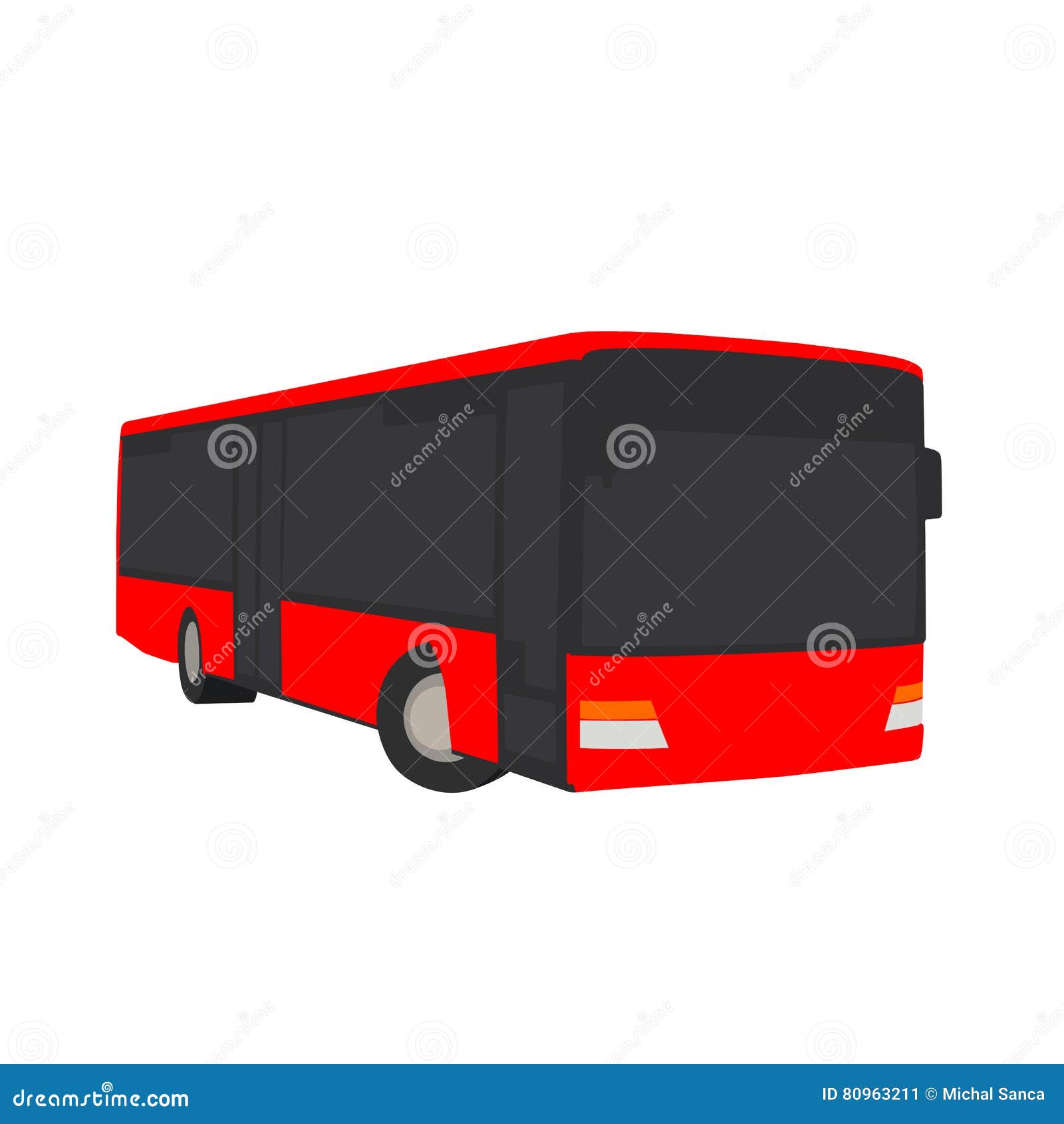 Red Bus, Transportation, Vector Illustration Stock Vector ...