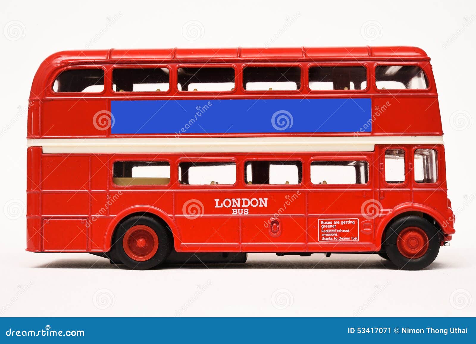Red Bus on White Background Stock Image - Image of service, commuter ...