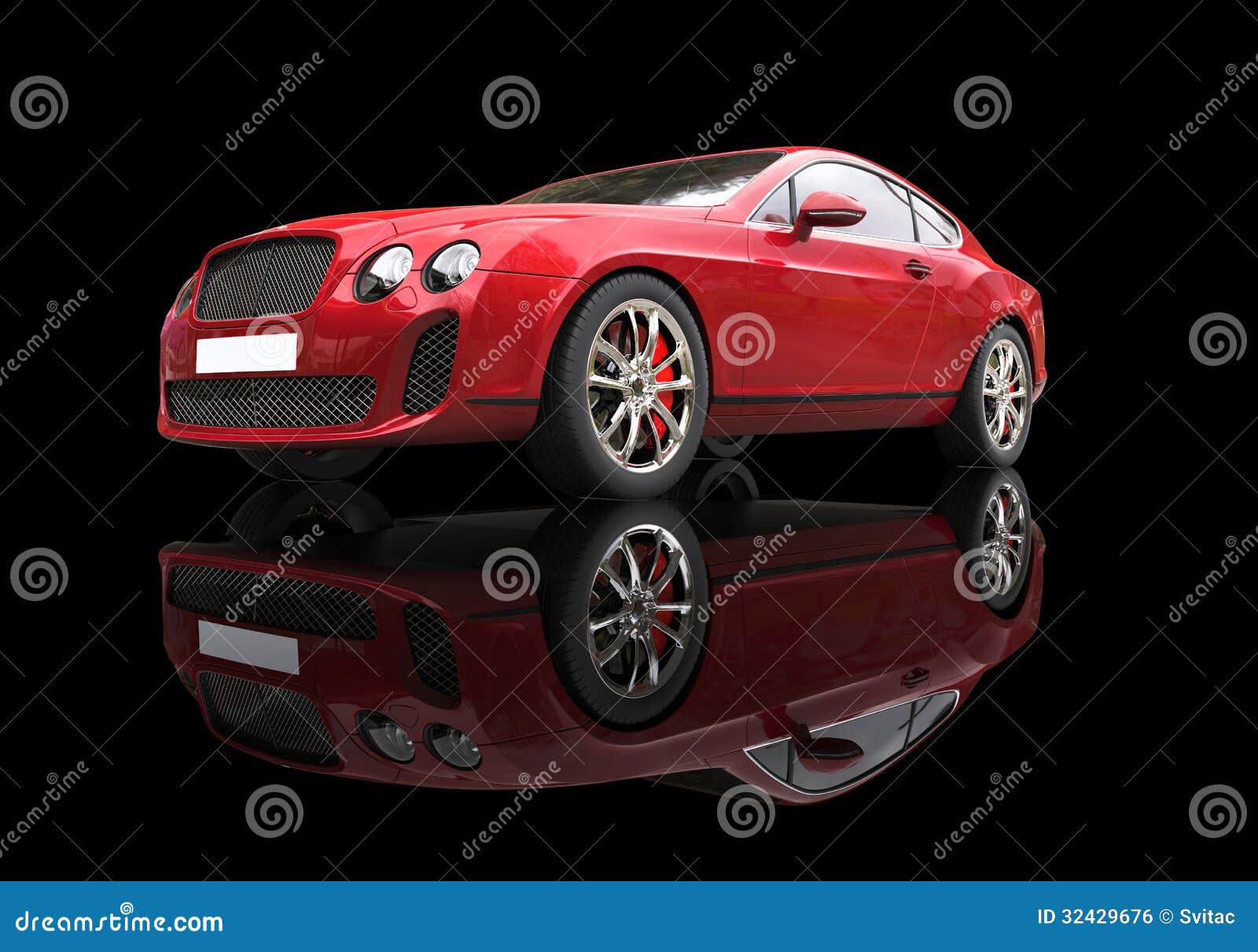 Red Business Car on Black Background Stock Illustration - Illustration ...