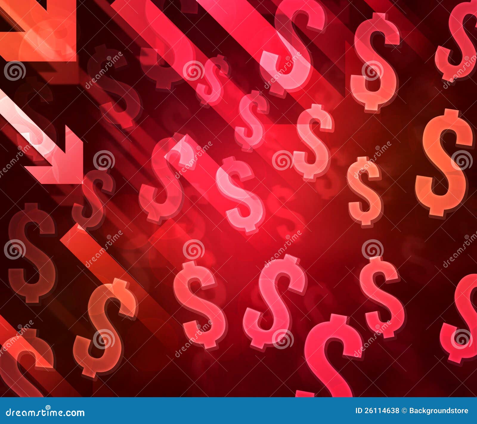 Red Business Finance Crisis Background Stock Illustration ...