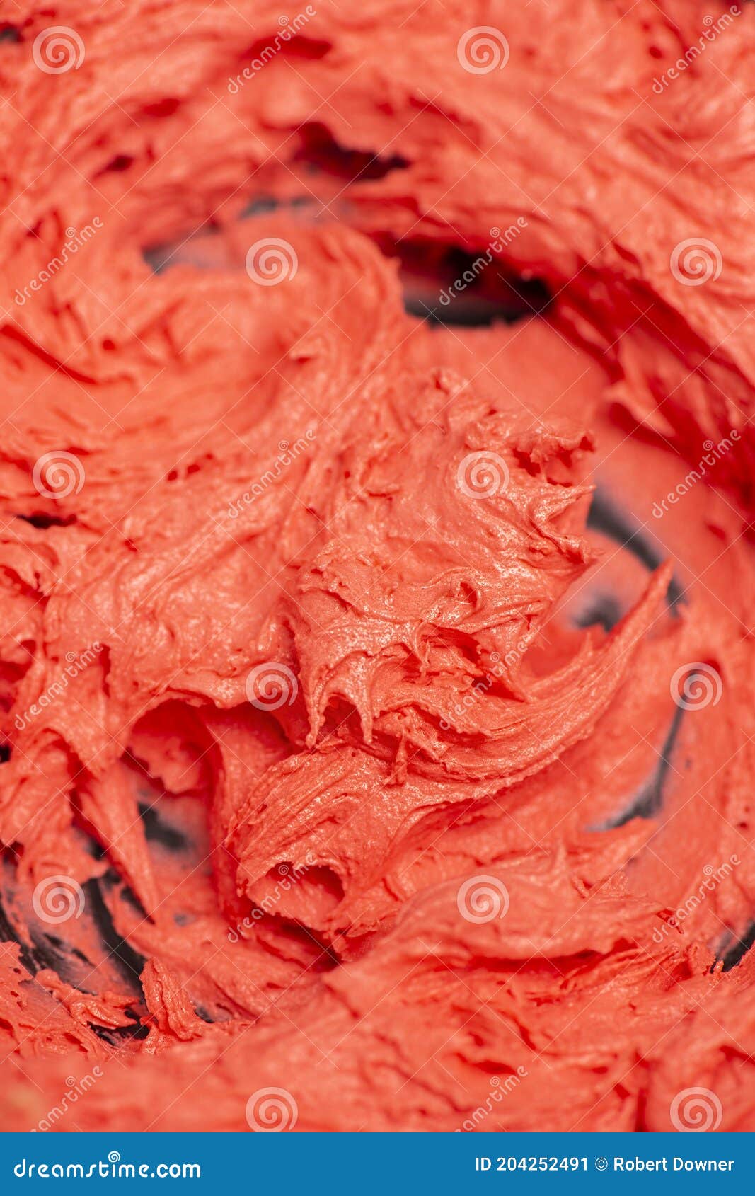 Red Buttercream Icing stock image. Image of decorative - 204252491