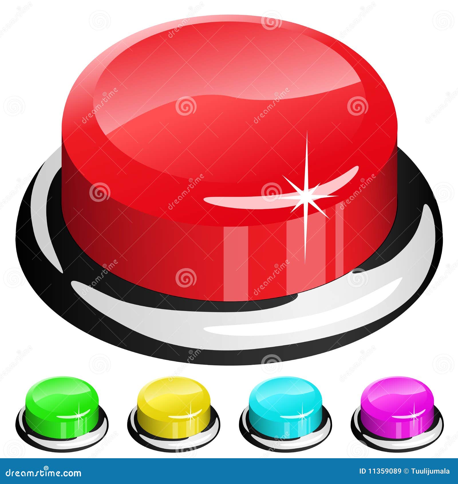 Red button stock vector. Illustration of blue, equipment - 11359089