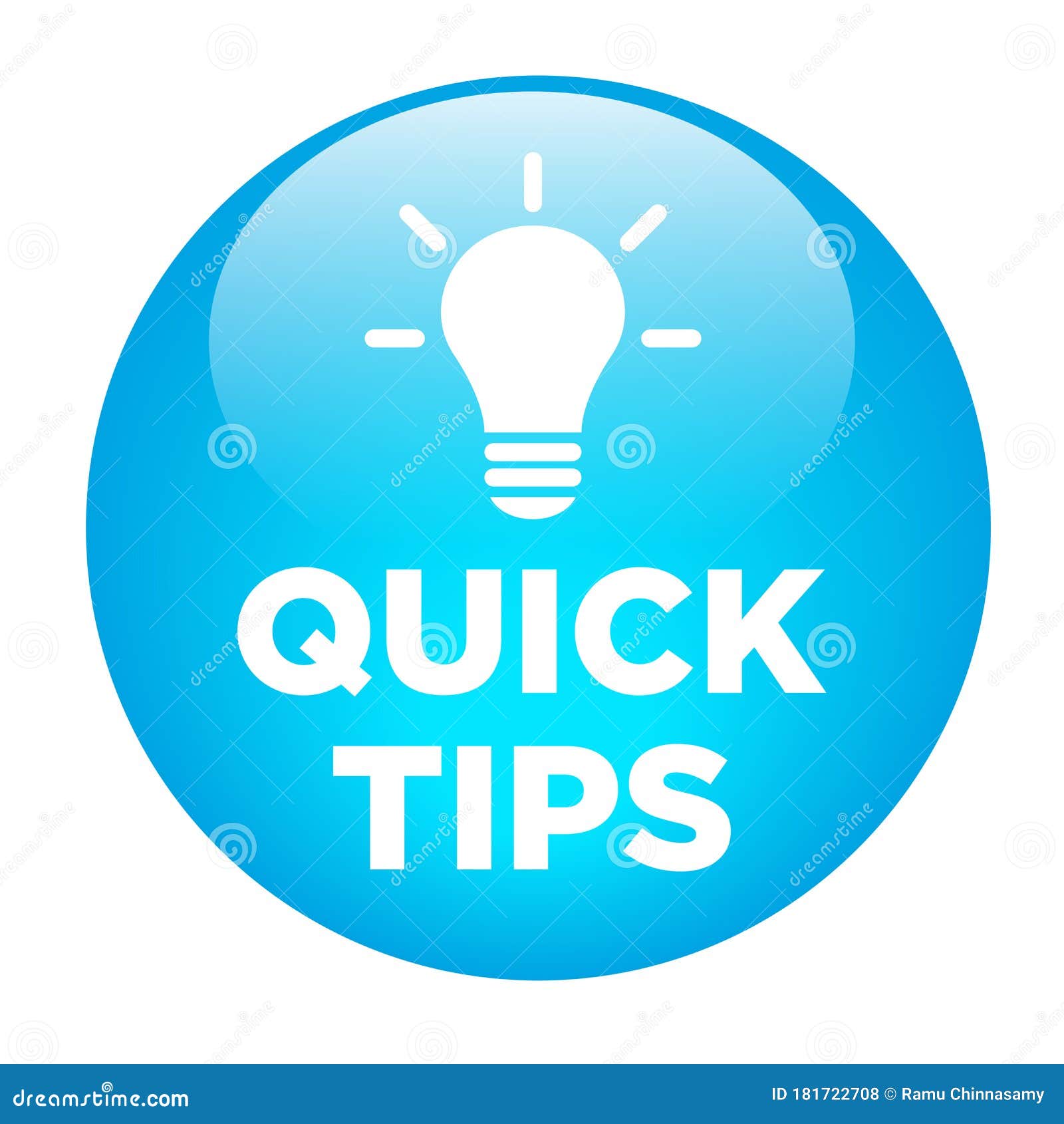 Quick tips stock illustration. Illustration of button - 181722708