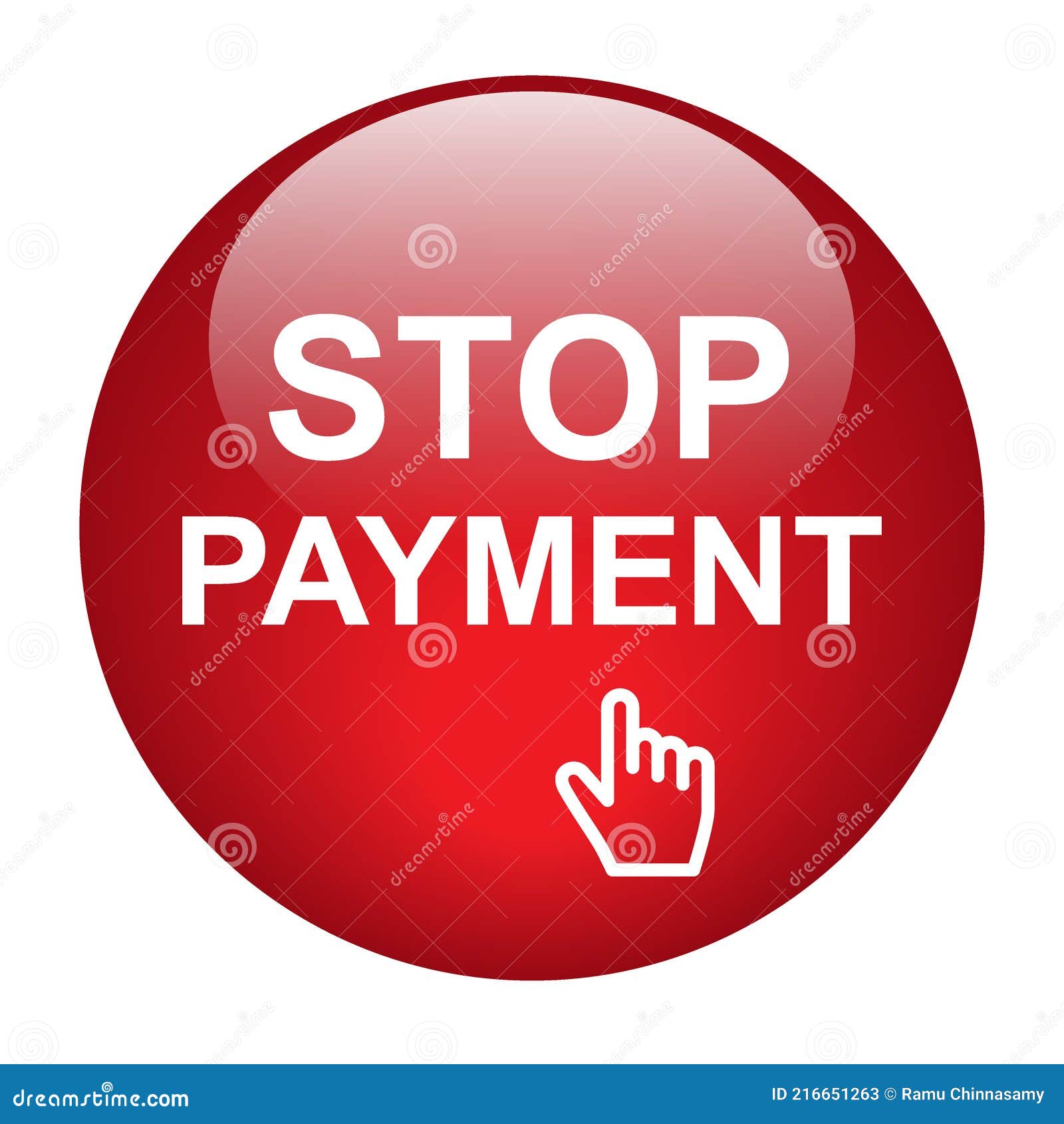 Stop payment button icon stock illustration. Illustration of accepted ...