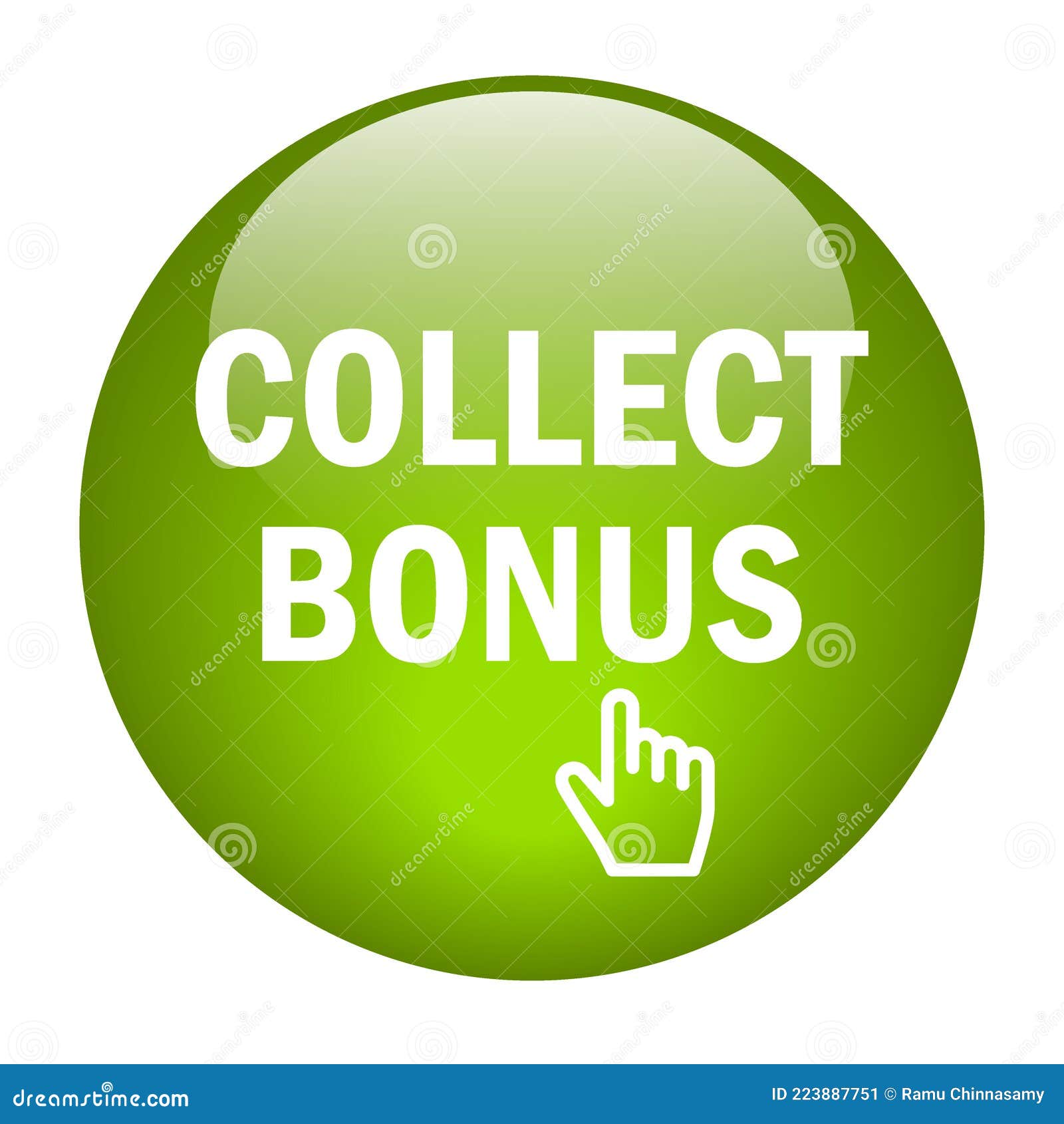 Collect Your Bonus Icon Button Stock Illustration - Illustration of ...