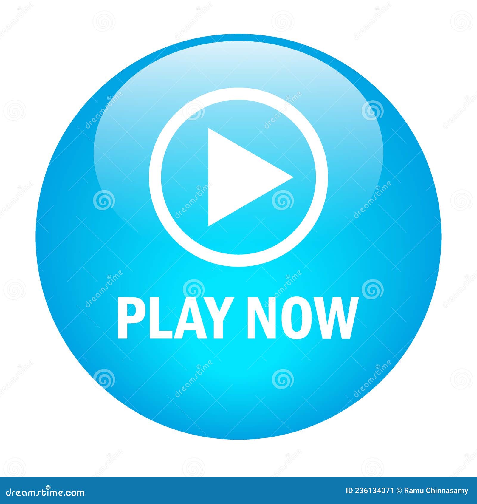 Play now button on white stock illustration. Illustration of blog ...