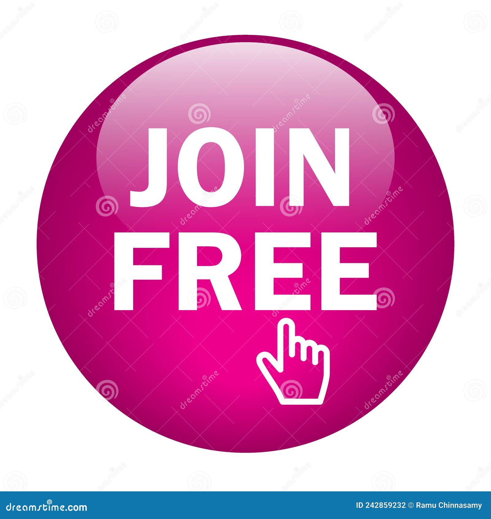 Join Free Icon Button on White Stock Illustration - Illustration of ...