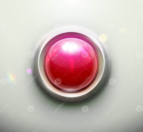 Red button stock vector. Illustration of purple, interface - 26415891