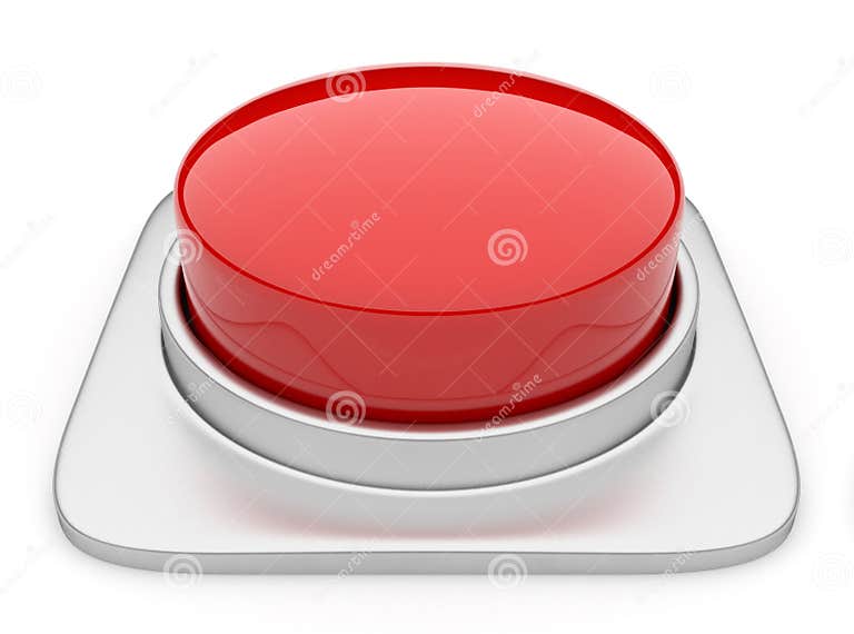 Red Button 3d Illustration. Icon Isolated Stock Illustration ...