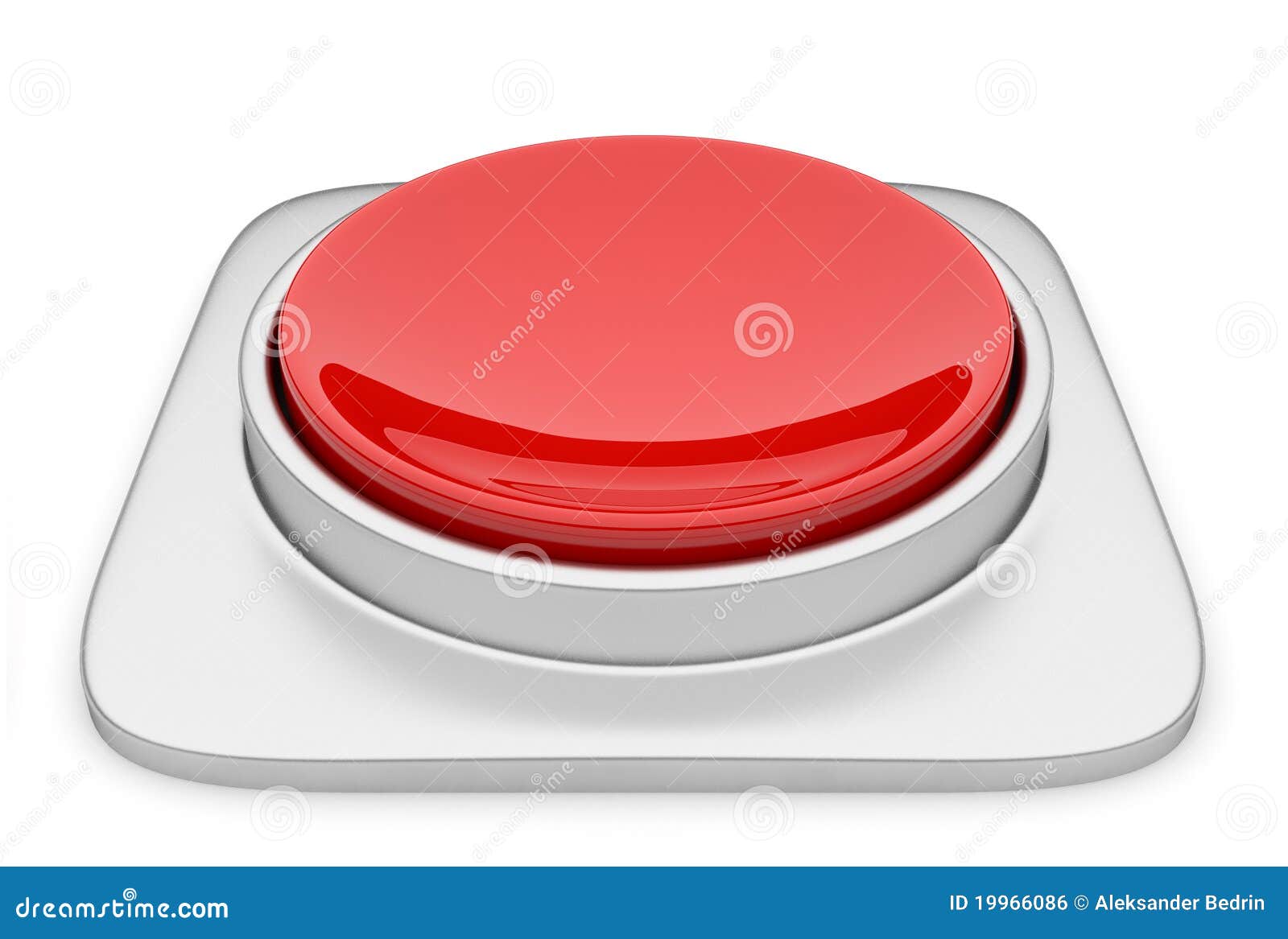Red Button 3d Illustration. Icon Isolated Stock Illustration ...
