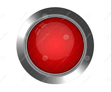 Red Button stock illustration. Illustration of metal, logo - 8616258