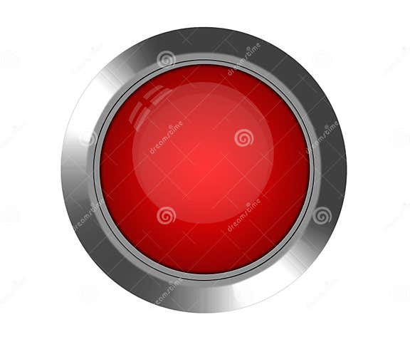Red Button stock illustration. Illustration of metal, logo - 8616258