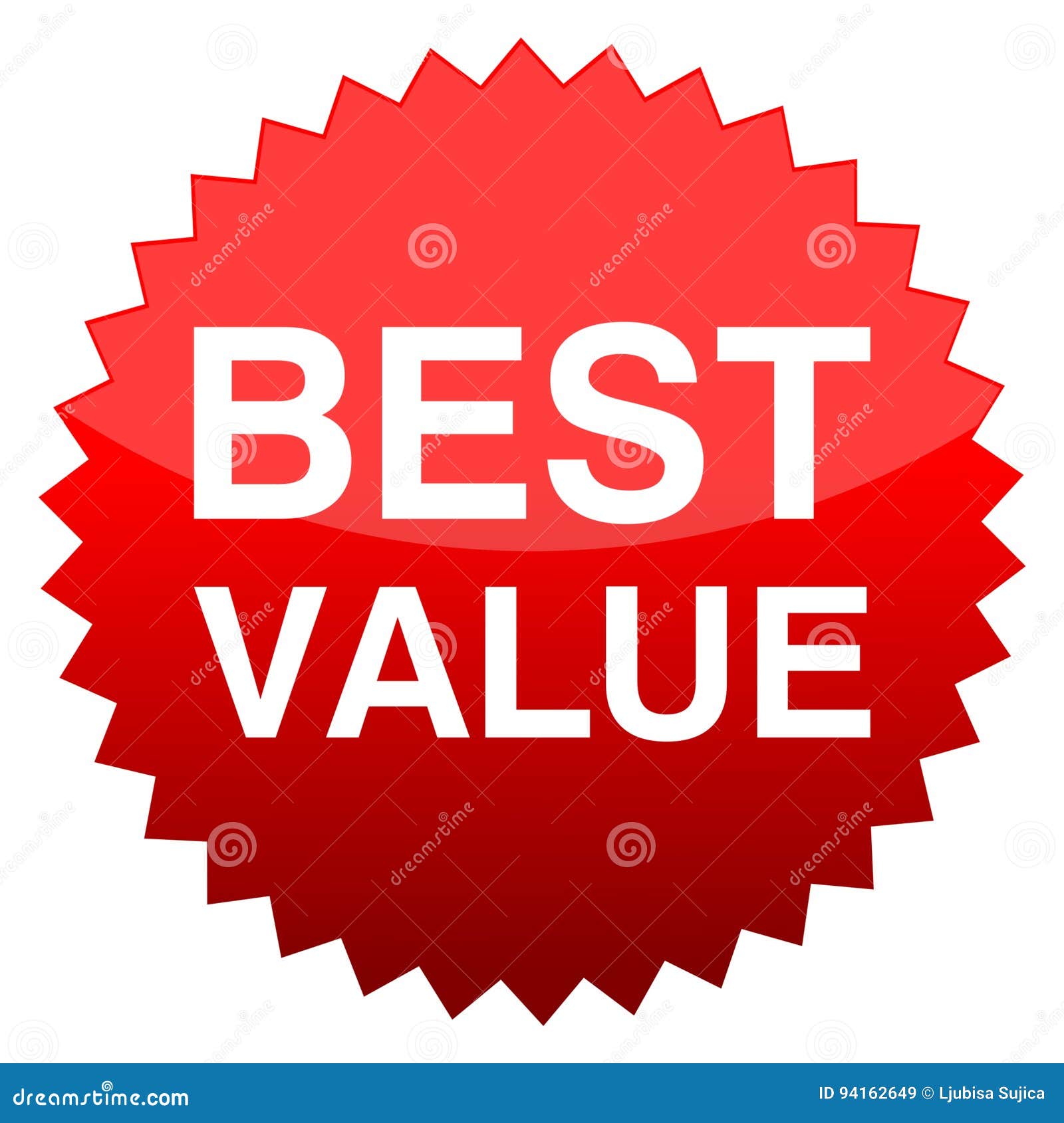 Red button best value stock vector. Illustration of promotion - 94162649