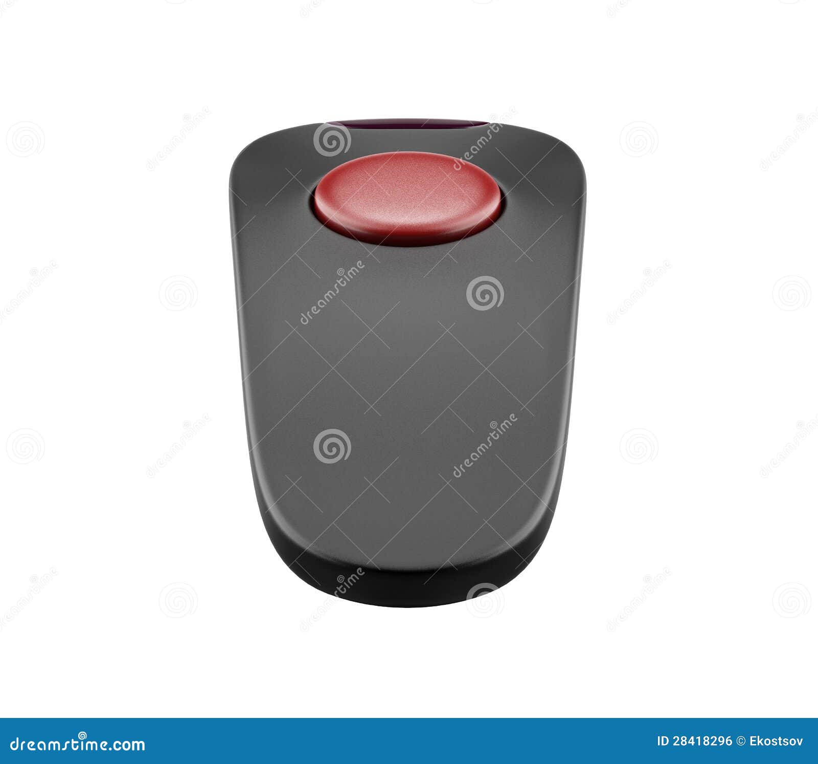 Red Button Black Remote Control Stock Illustration - Illustration of ...