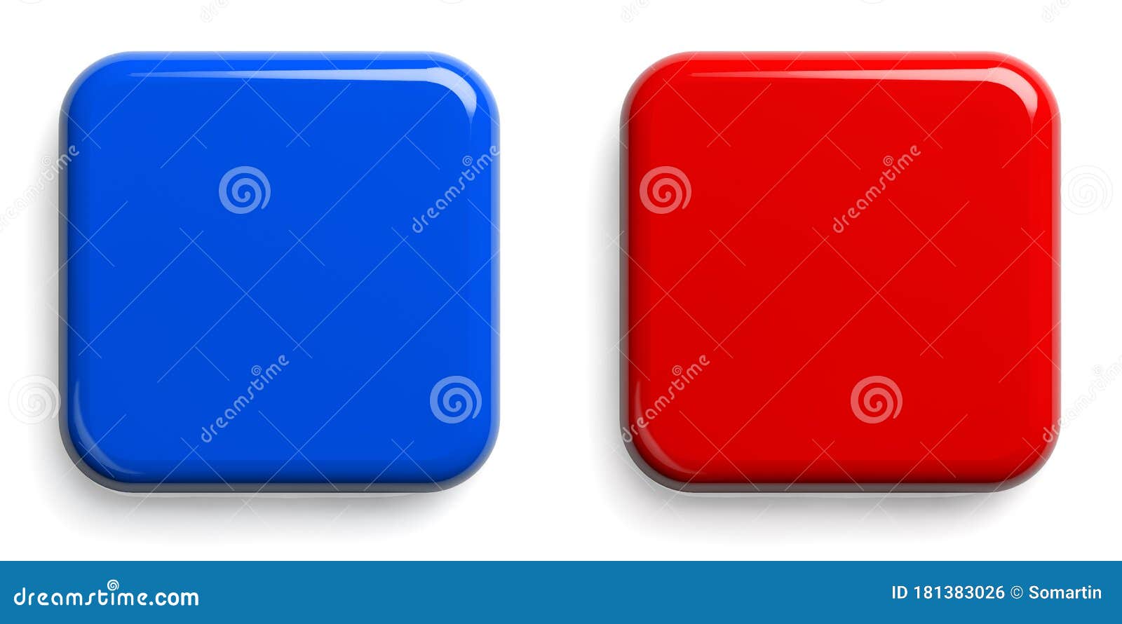 Red Button and Blue Button - Isolated Stock Illustration - Illustration ...