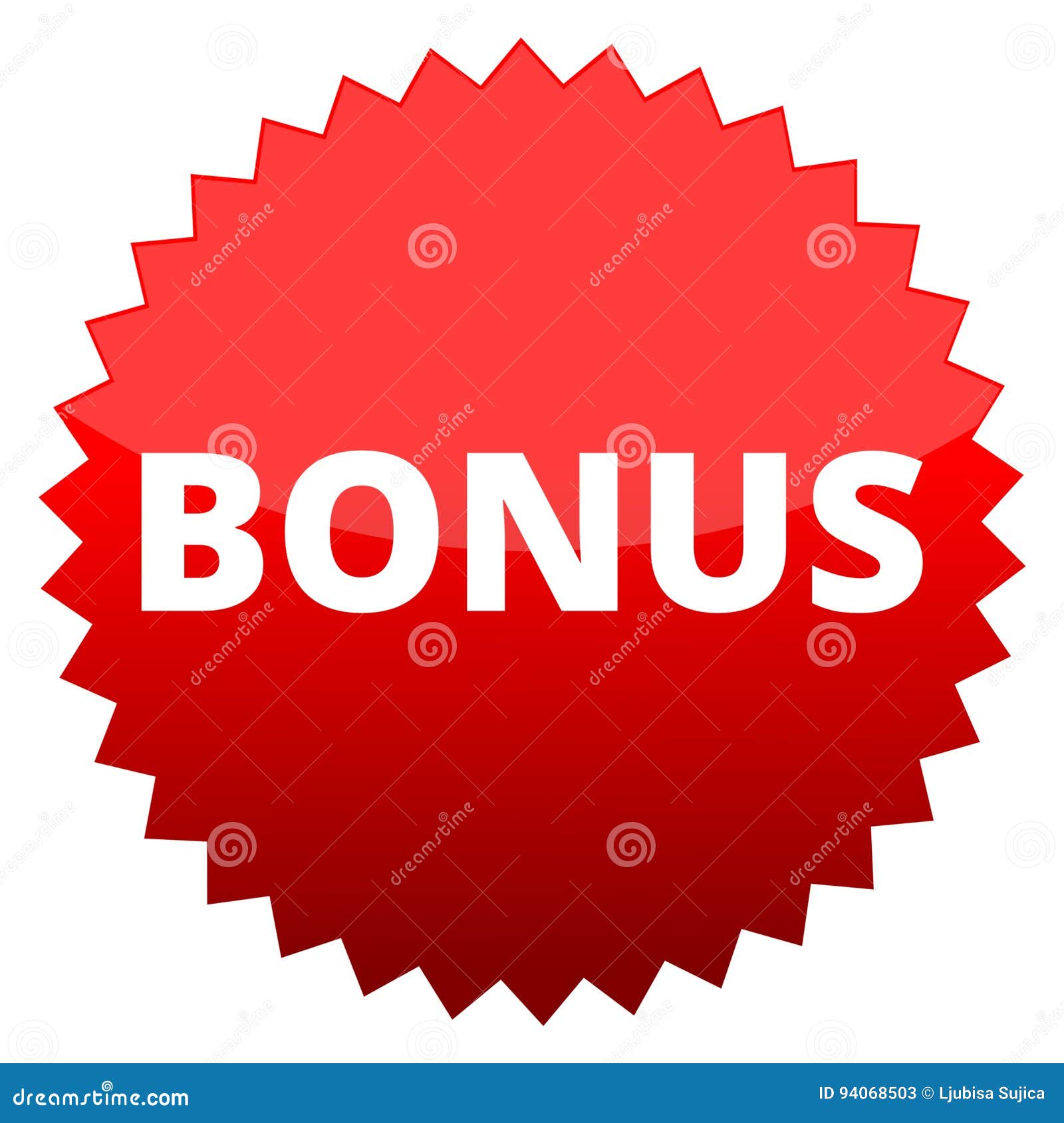 Red button bonus stock vector. Illustration of freebie - 94068503