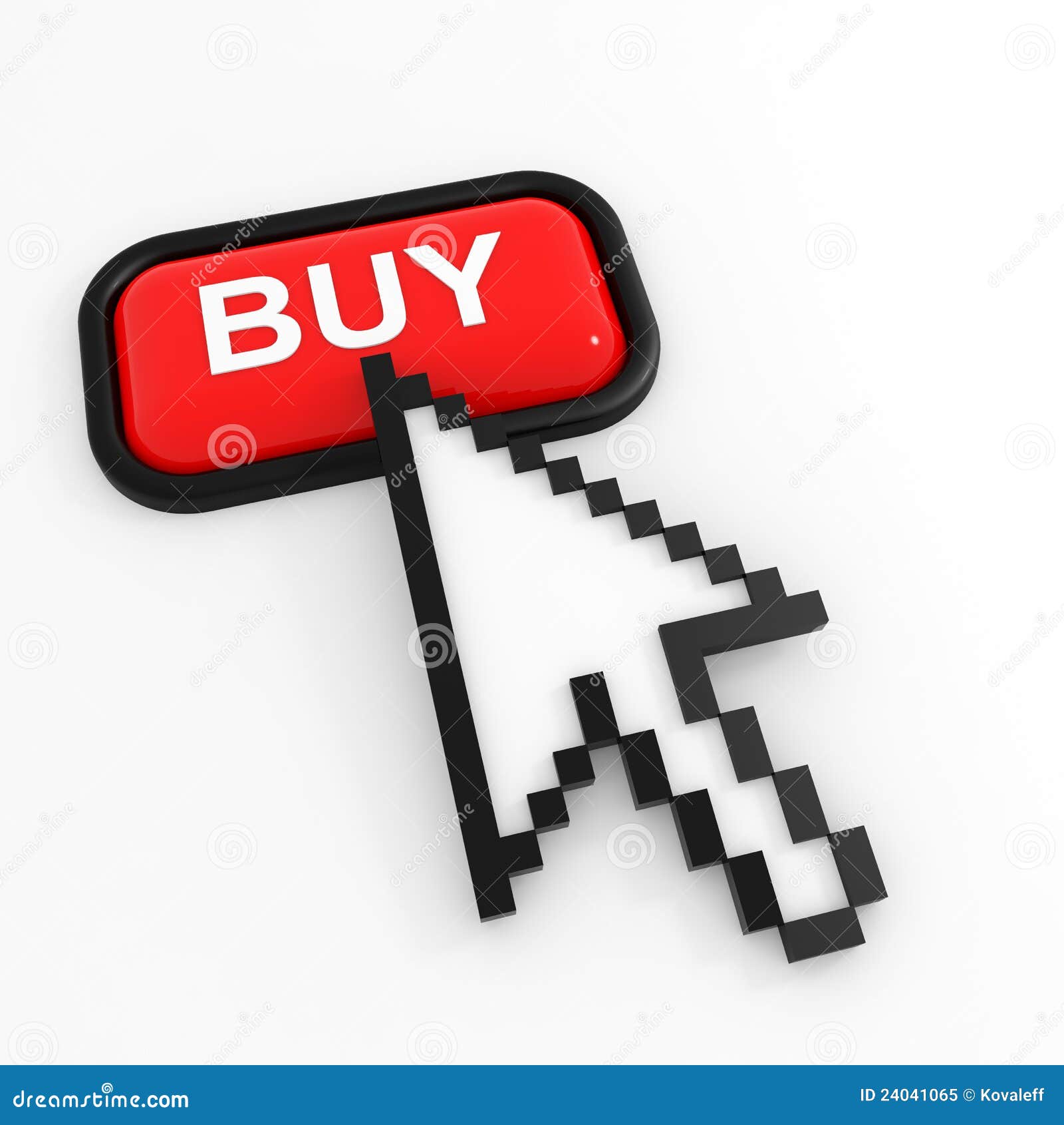 Red Button BUY with Arrow Cursor. Stock Illustration - Illustration of ...