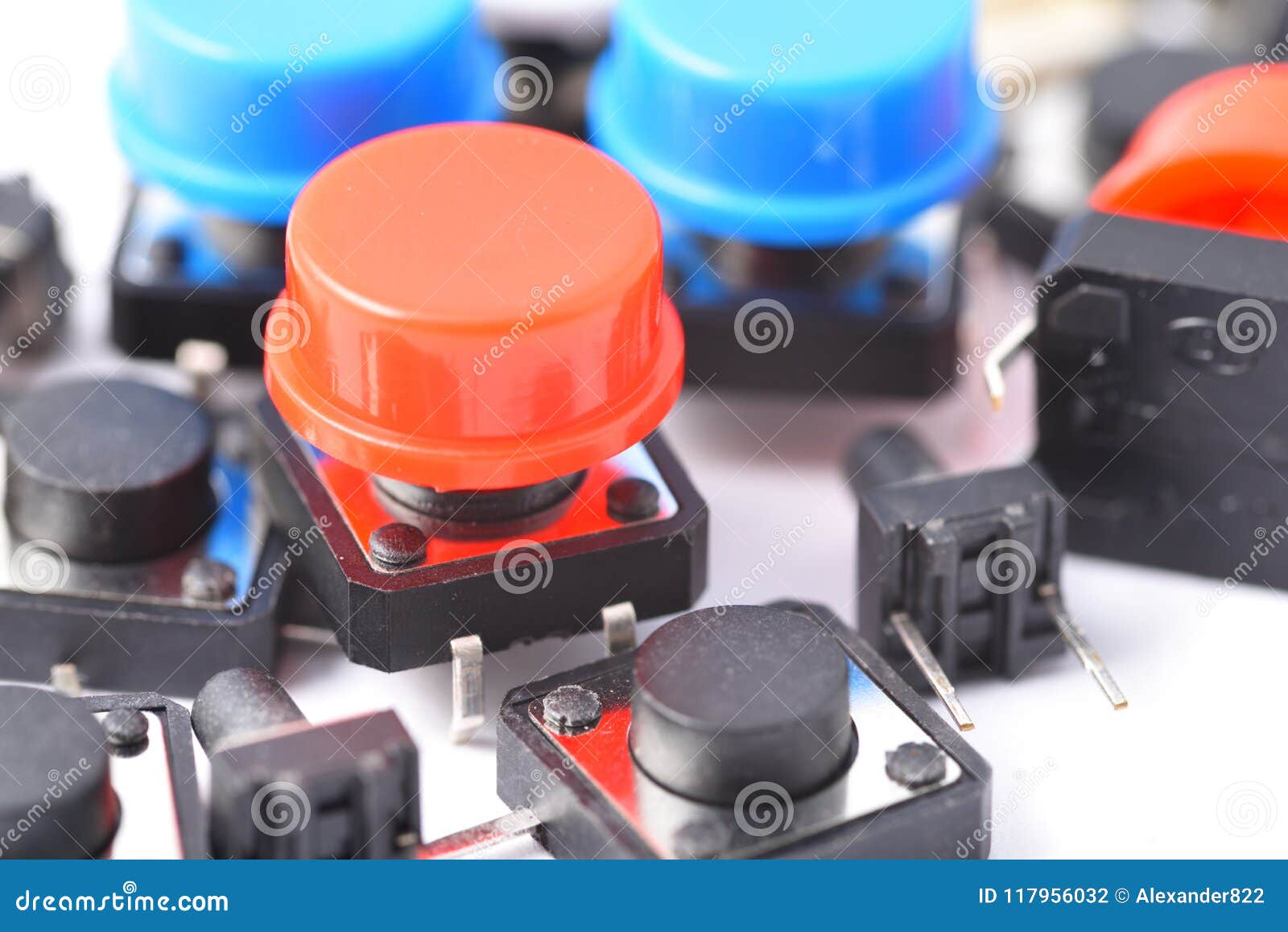 Red Button, Component To Solder Stock Photo - Image of small, ohms ...
