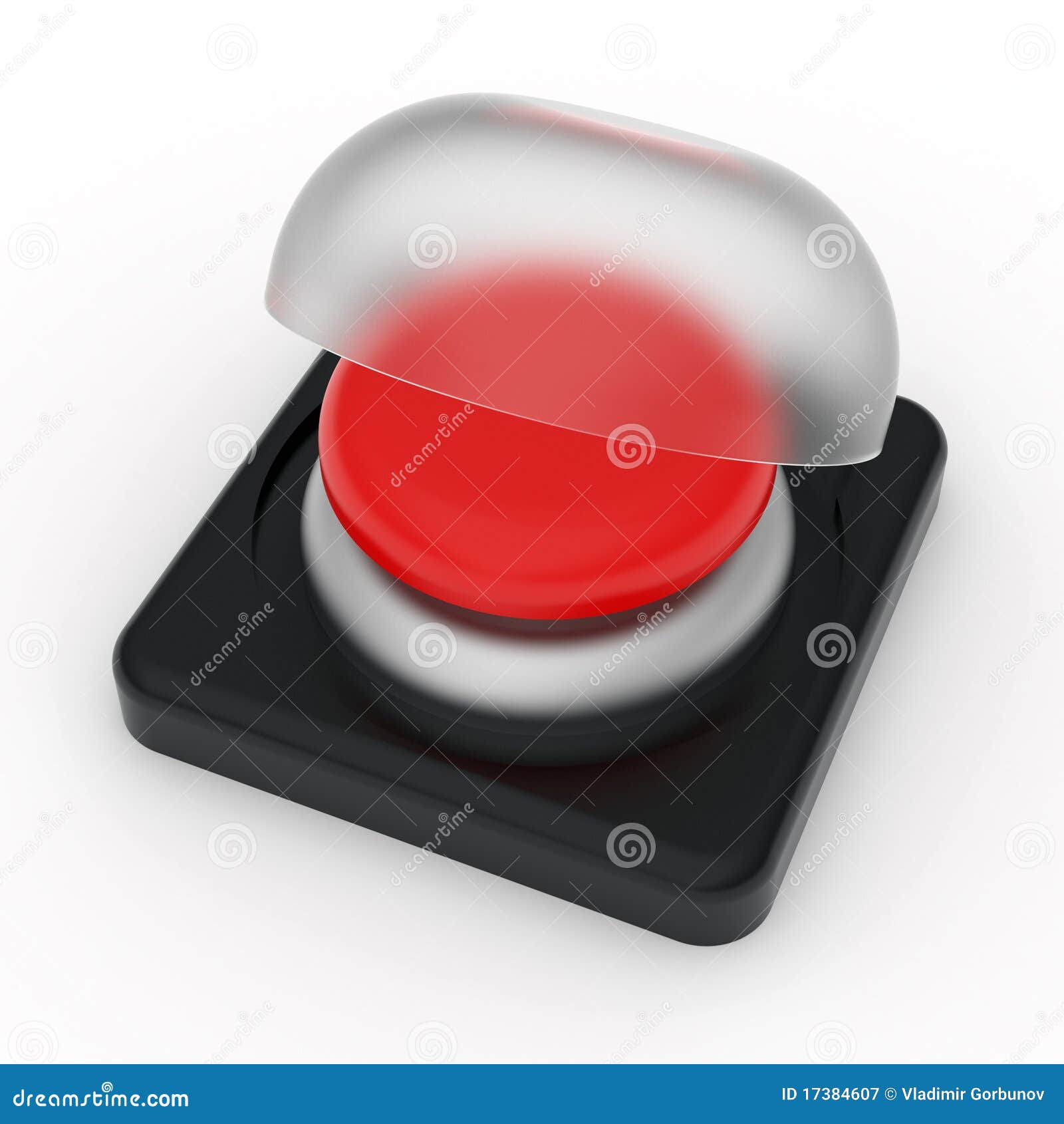 Red button with cover stock illustration. Illustration of danger - 17384607
