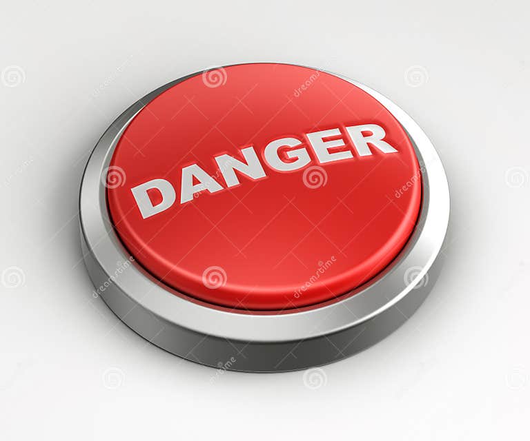 Red button - danger stock illustration. Illustration of power - 6048319