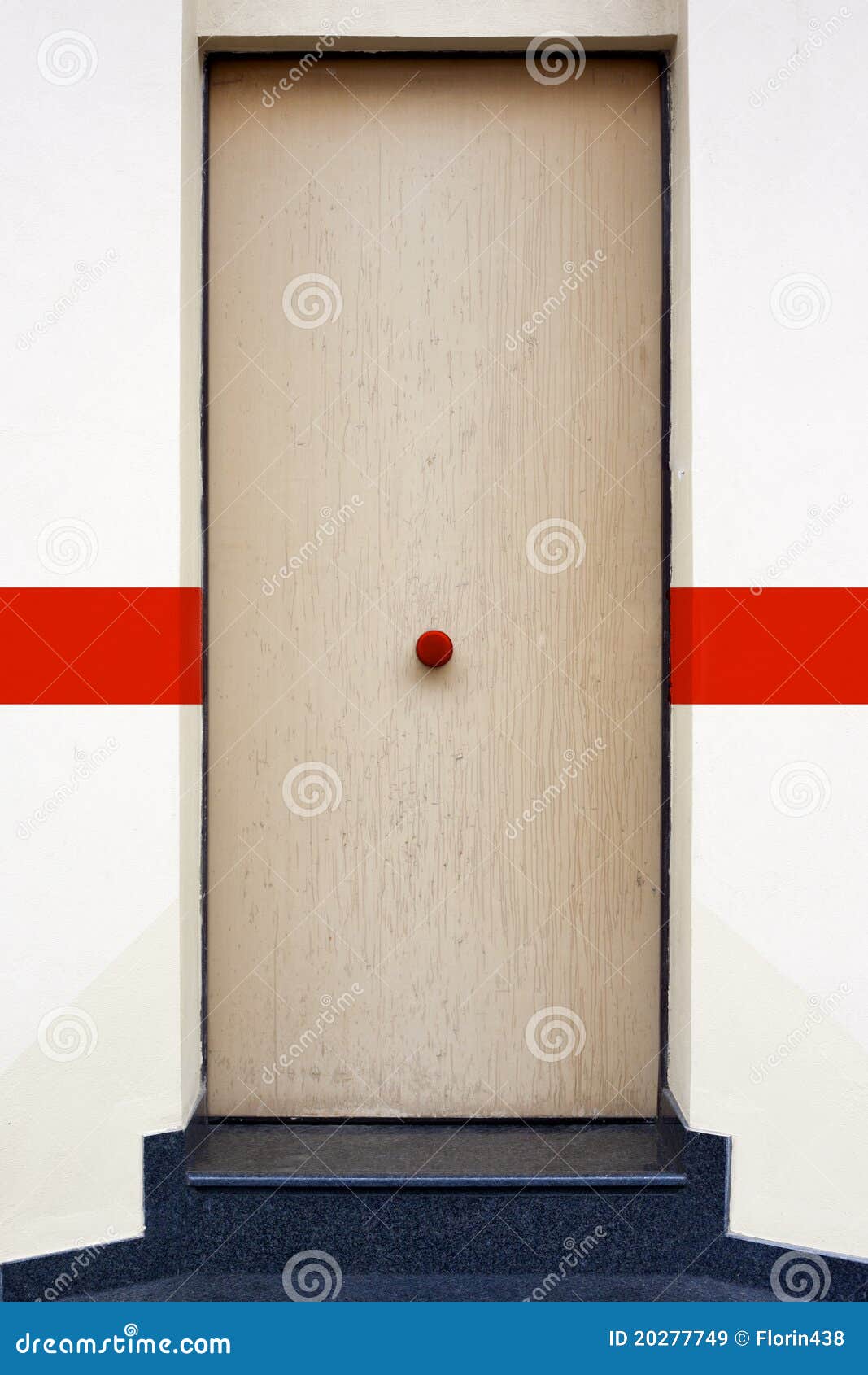 Red button on the door stock image. Image of doorstep - 20277749