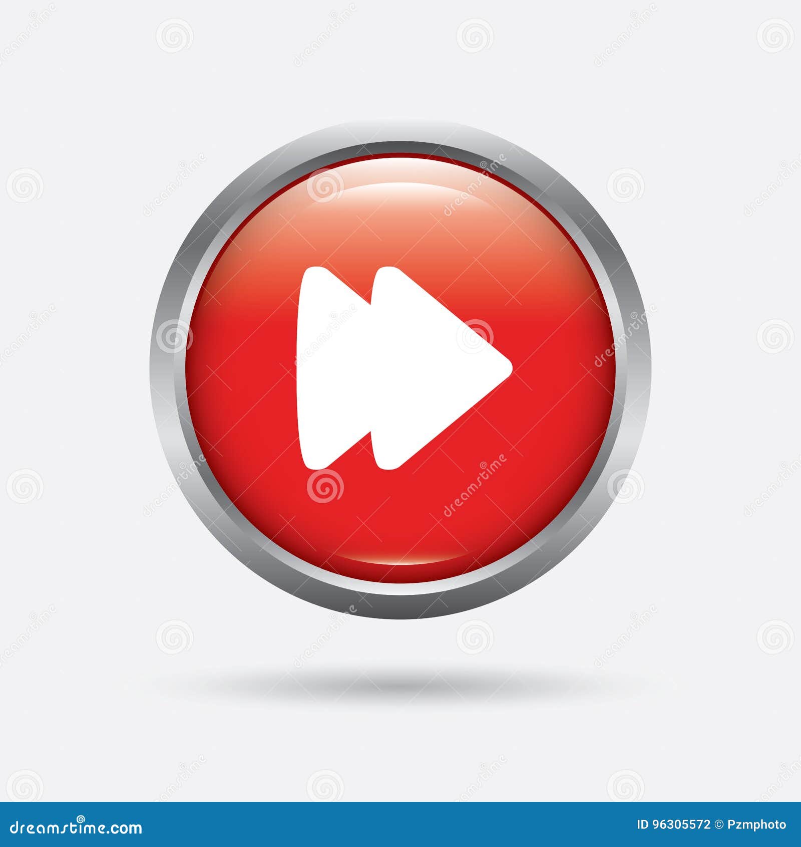 Red Button with Fast Forwward Icon Vector Illustration Stock Vector ... Red Button with Fast Forwward Icon Vector Illustration Stock Vector ...