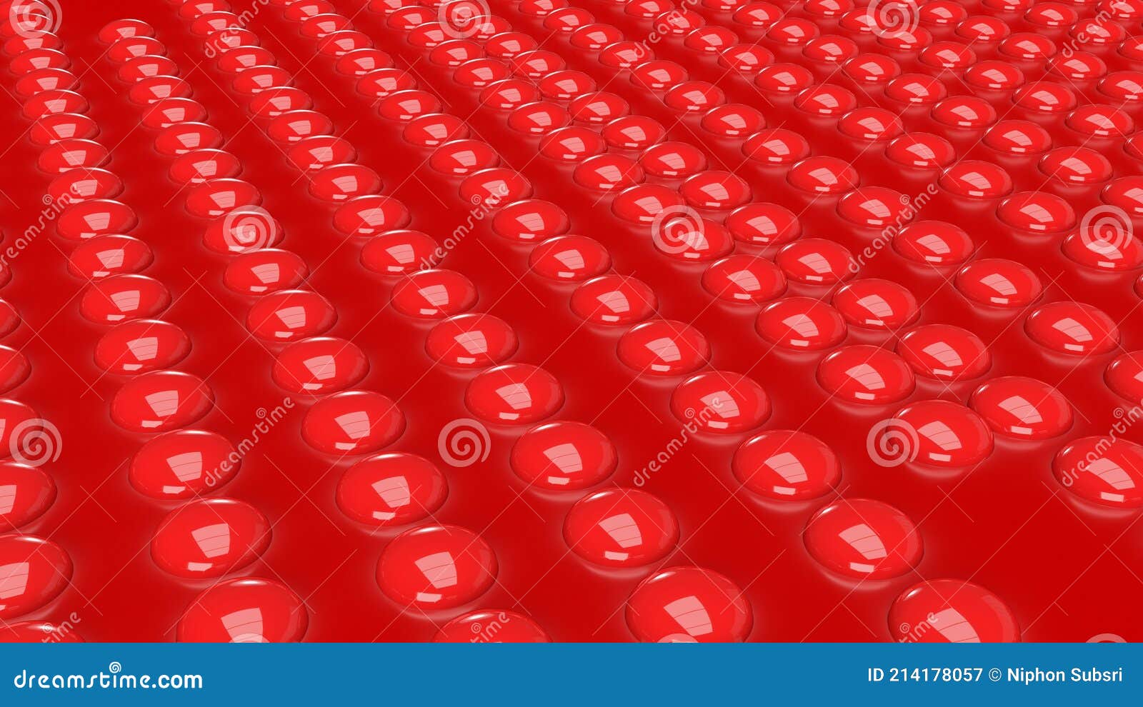 The Red Button on Glossy Image for Abstract Background 3d Rendering ...