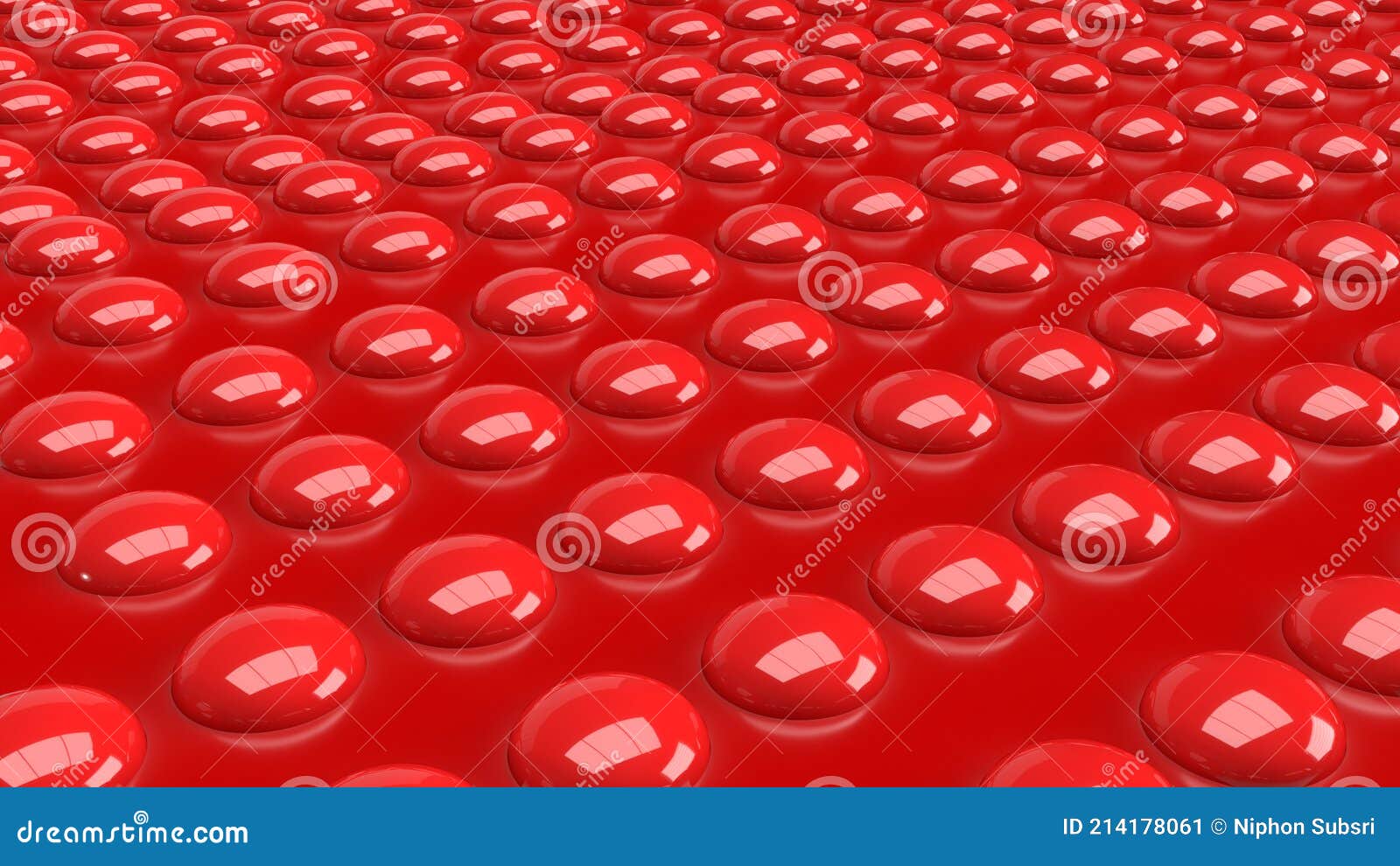 The Red Button on Glossy Image for Abstract Background 3d Rendering ...