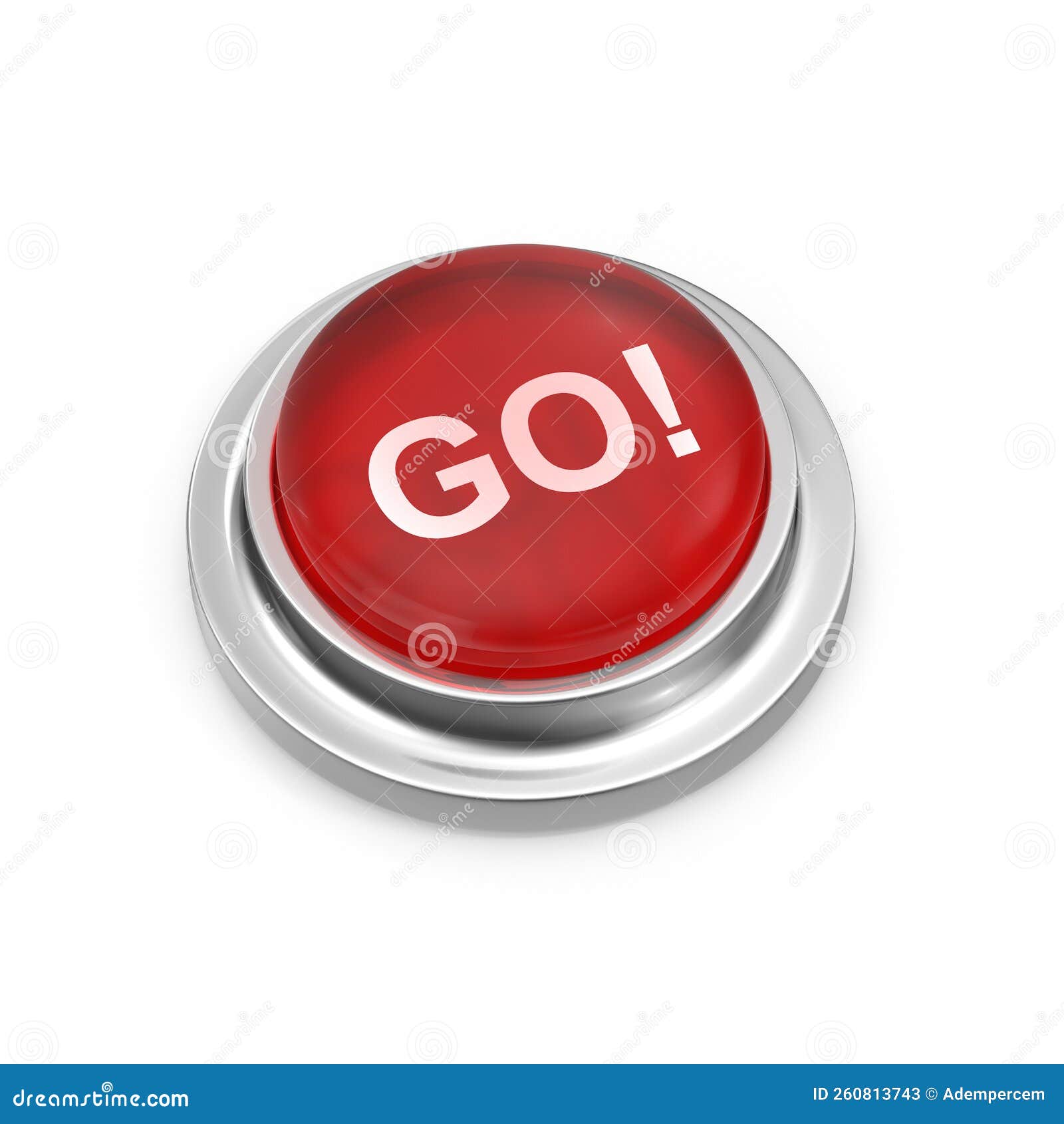 Red Button Go stock illustration. Illustration of metallic - 260813743
