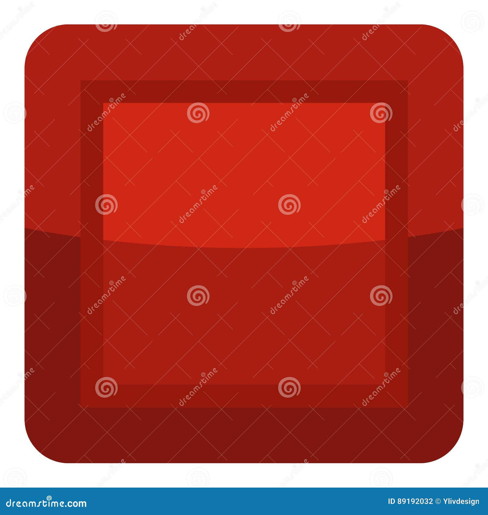 Red Button Icon, Cartoon Style Stock Vector - Illustration of button ...