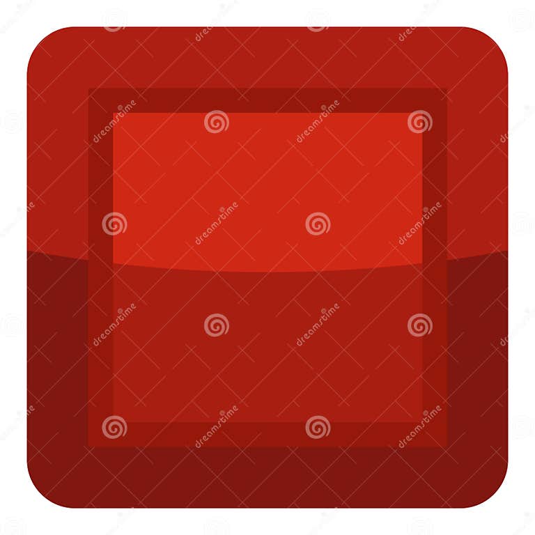 Red Button Icon, Cartoon Style Stock Vector - Illustration of button ...