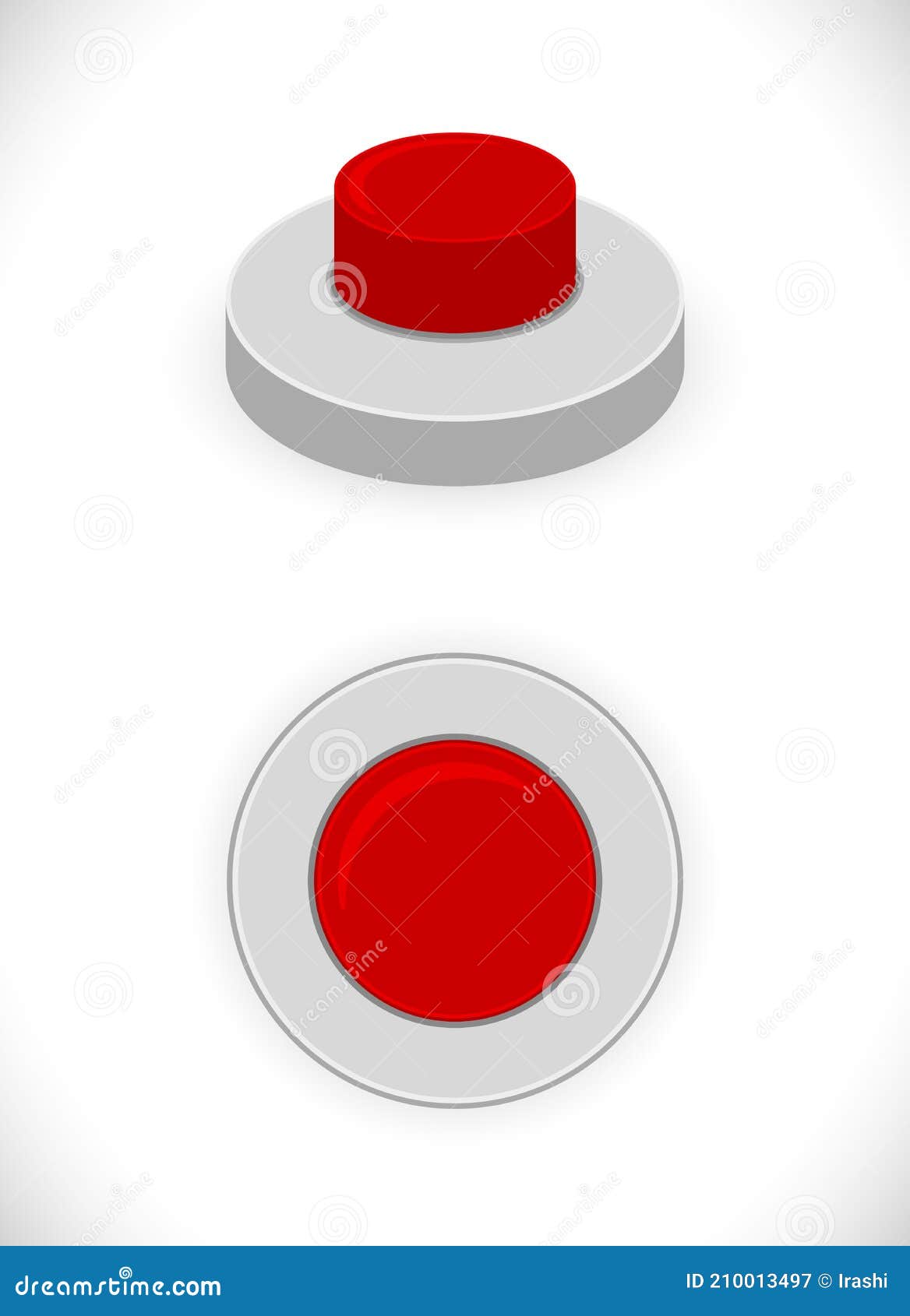 Red button icon stock vector. Illustration of object - 210013497