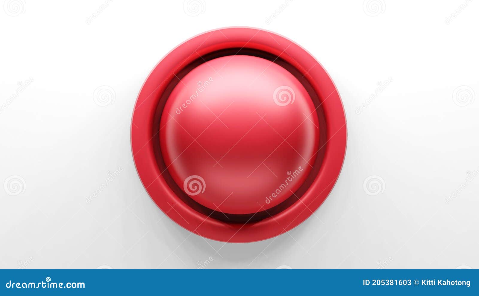 Red Button Isolate Backbround , 3D Render Stock Illustration ...